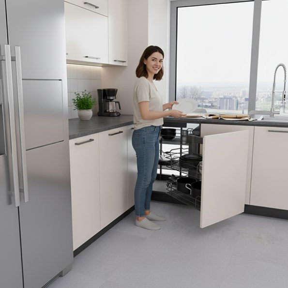 Аголен механизам - Десен, Dynamic Corner, 803B-DXAR, Антрацит - СОЛОПРОМ